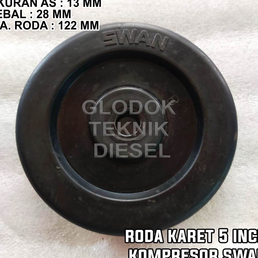 Jual Terlaku,,!! Roda Karet Kompresor SWAN ORIGINAL 5 Inch 1/4 | 0.25 ...