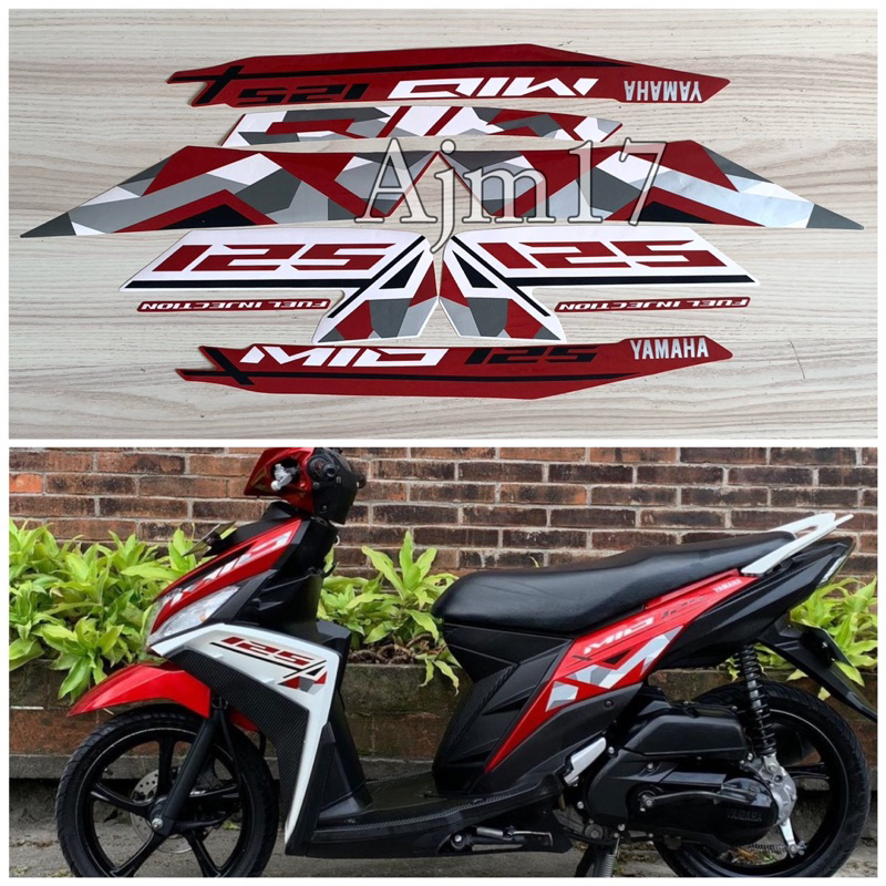 Jual STIKER STRIPING MIO M3 2016 MERAH | Shopee Indonesia