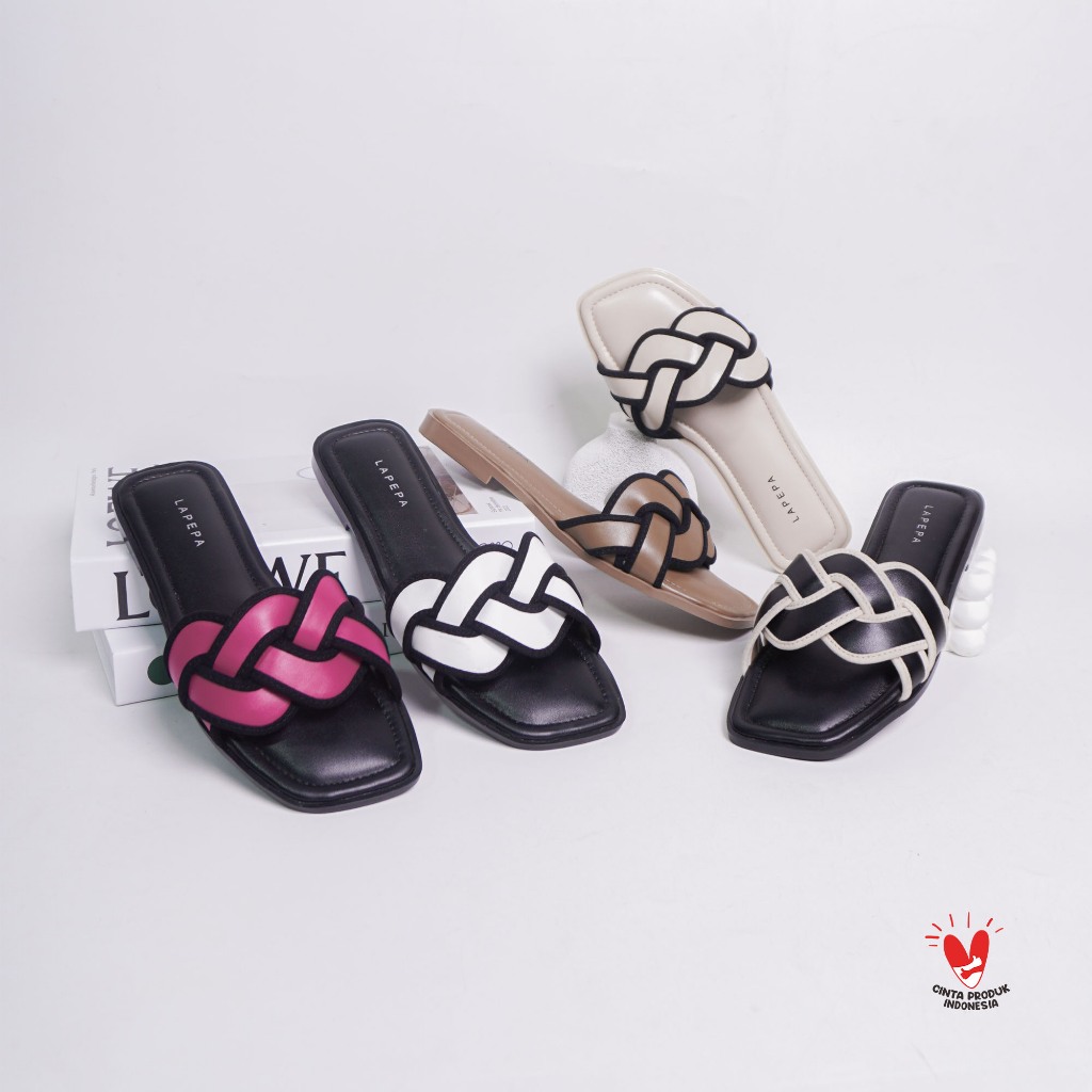 Jual LAPEPA LIVE - DIVA Sandal Wanita Teplek Casual Model Anyaman ...
