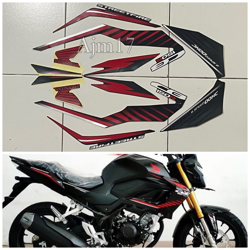 Jual STIKER STEIPING CB150R CB 150 R CB 150R 2022 HITAM ORI | Shopee ...