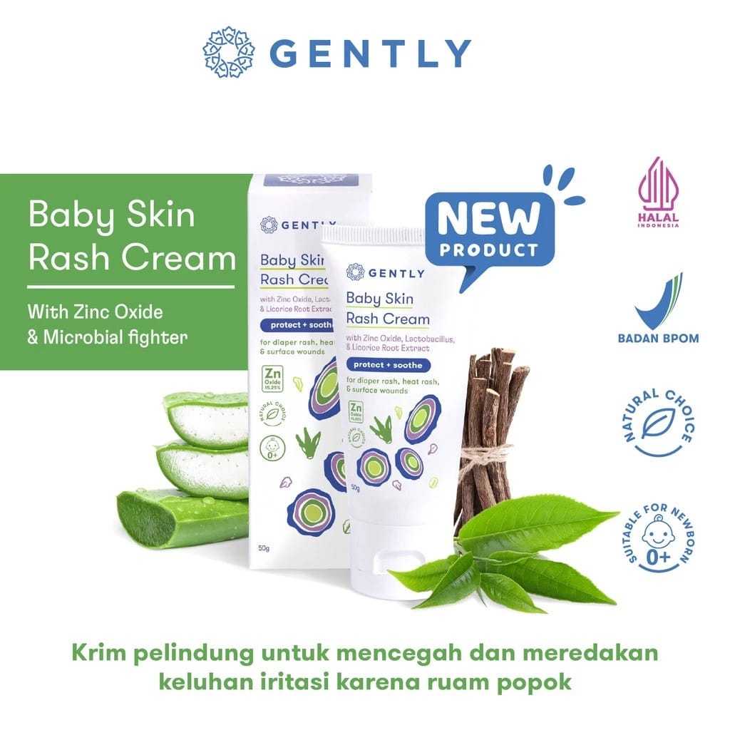 Jual OMAHBAYI Gently Baby Skin Rash Cream 50 gr Krim Ruam Untuk Bayi ...