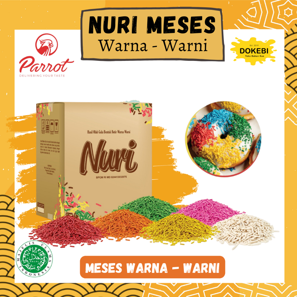 Jual NURI MESSES Repack 100 250 GR - PARROT Meises / Sprinkle Coklat ...