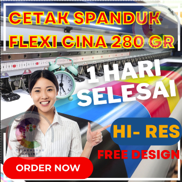 Jual CETAK SPANDUK / BANNER FLEXI CHINA 280 GR 1 HARI JADI | Shopee Indonesia