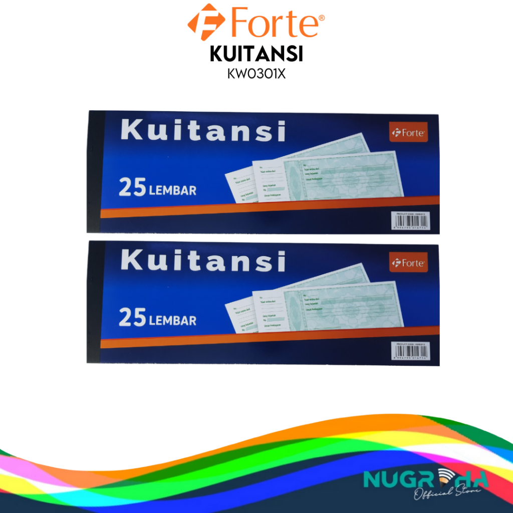 Jual Buku Kuitansi Kwitansi Besar Forte 25 Lembar KW0301X | Shopee ...