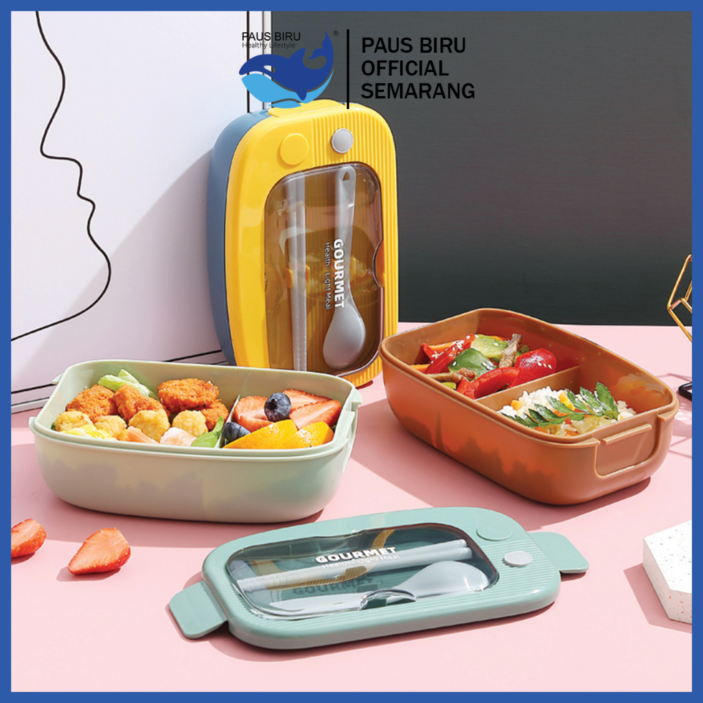 Jual Paus Biru - Lunch Box Set Alat Makan / Kotak Makan Siang Kotak Bekal Food Grade | Shopee ...