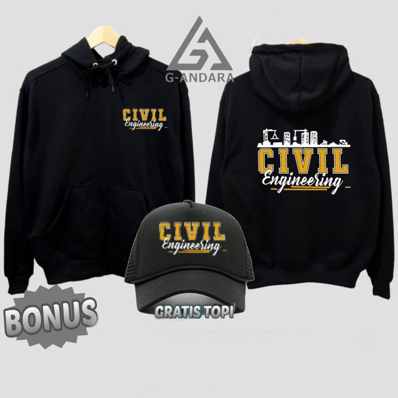 Jual HOODIE JUMPER PROFESI CIVIL ENGINEERING DESAIN TERBARU SABLON ...