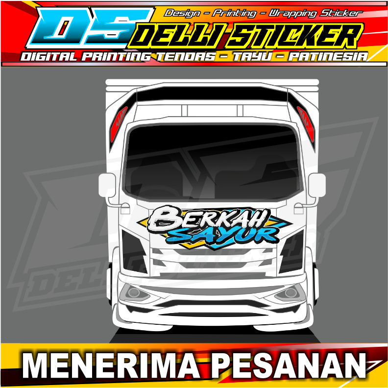Jual Stiker Decal Kabin Depan Isuzu GiGa - Berkah Sayur - Bisa Custom ...