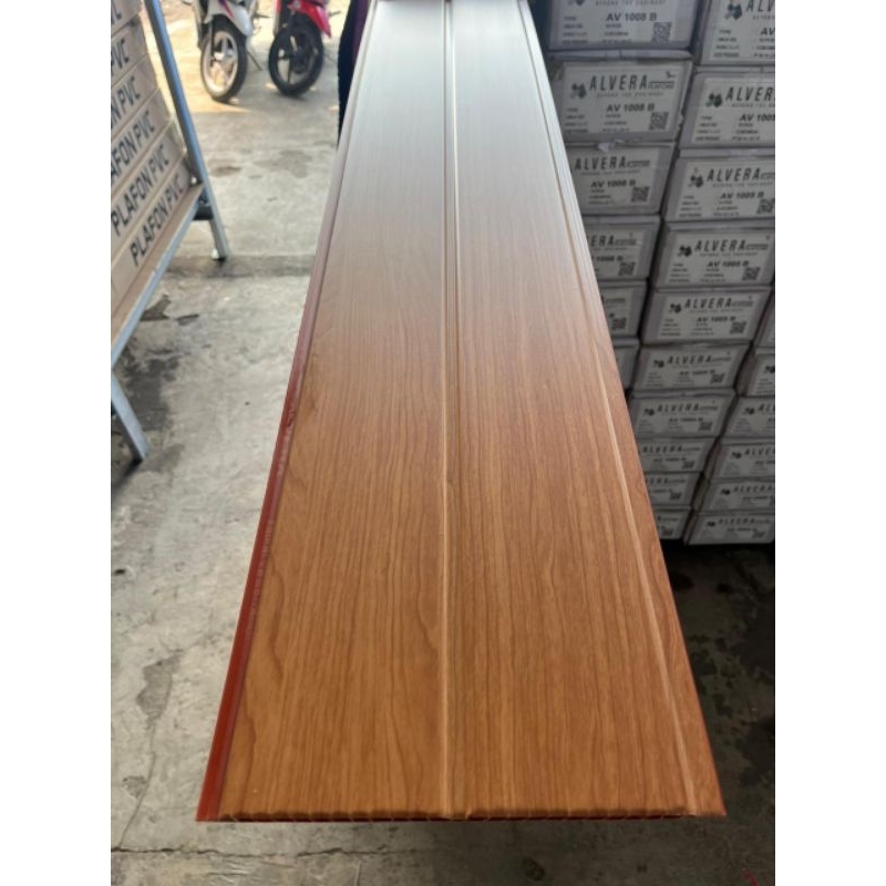 Jual Plafon PVC ALVERA Serat Kayu coklat Nat Doff AV 1005 | Shopee ...