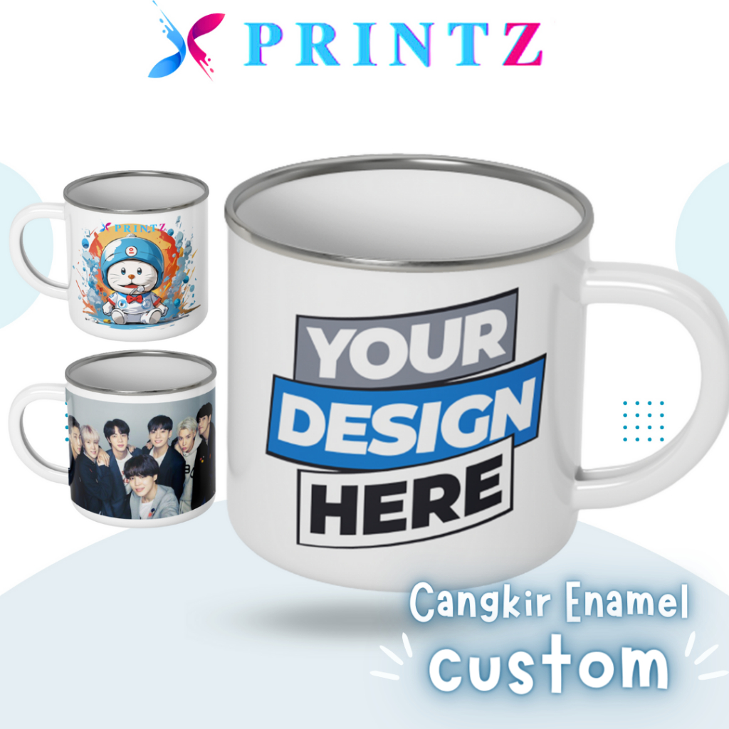 Jual PROMO SPESIAL MUG CANGKIR ENAMEL CUSTOM SABLON || HAMPERS NATAL ...