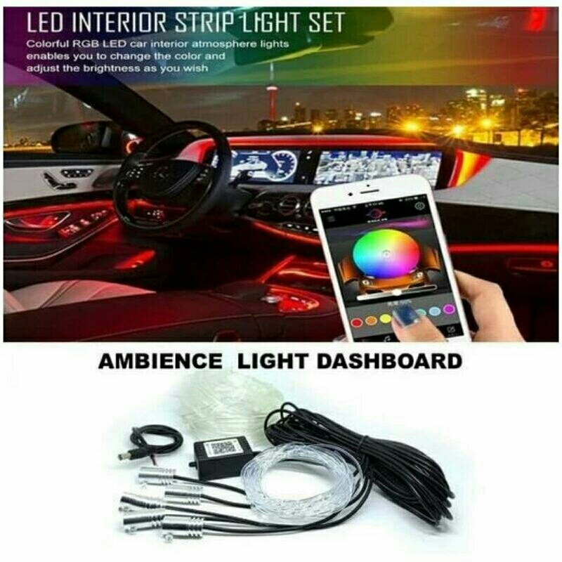 Jual LAMPU INTERIOR MOBIL RGB APPS INTERIOR LED AMBIENT LIGHT ANDROID | Shopee Indonesia