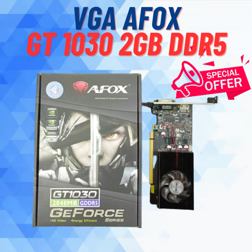 Jual VGA AFOX GT 1030 2GB DDR5 64 BIT | Shopee Indonesia