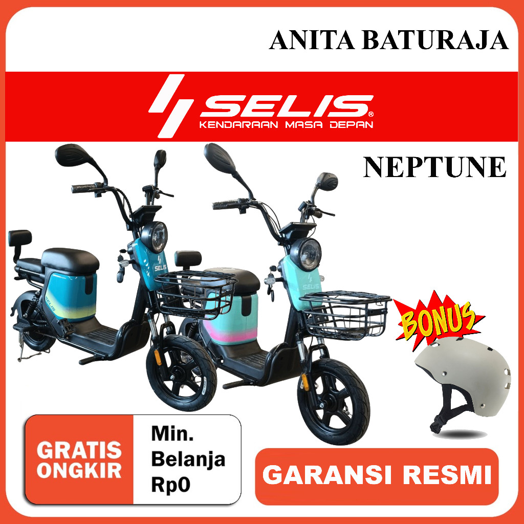 Jual SEPEDA LISTRIK SELIS NEPTUNE 48V/12Ah GARANSI RESMI | Shopee Indonesia