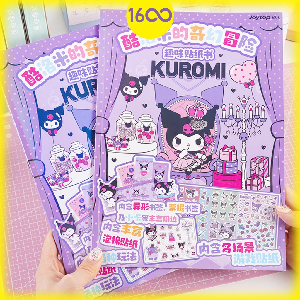 Jual Kuromi DIY Coloring Decorative Sticker Book | Buku Stiker Mewarnai ...