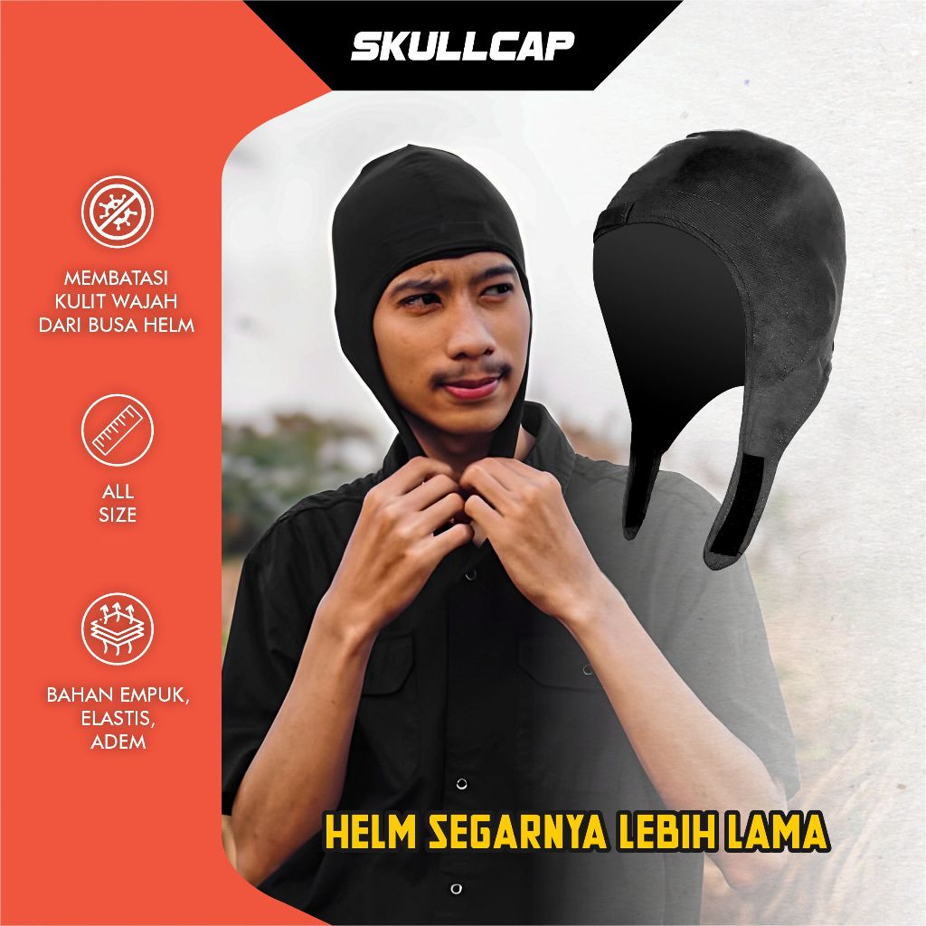Jual Topi Kupluk Helm Biker Sepeda Motor Skull Cap FUNCOVER | Shopee ...