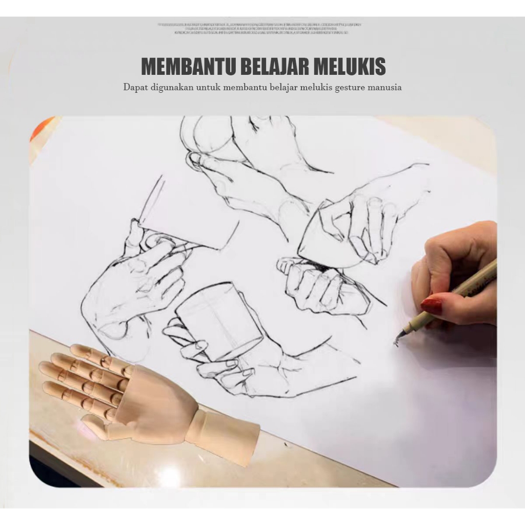 Jual Manekin Kayu Manekin Tangan Pajangan Action Figure Hiasan Meja ...