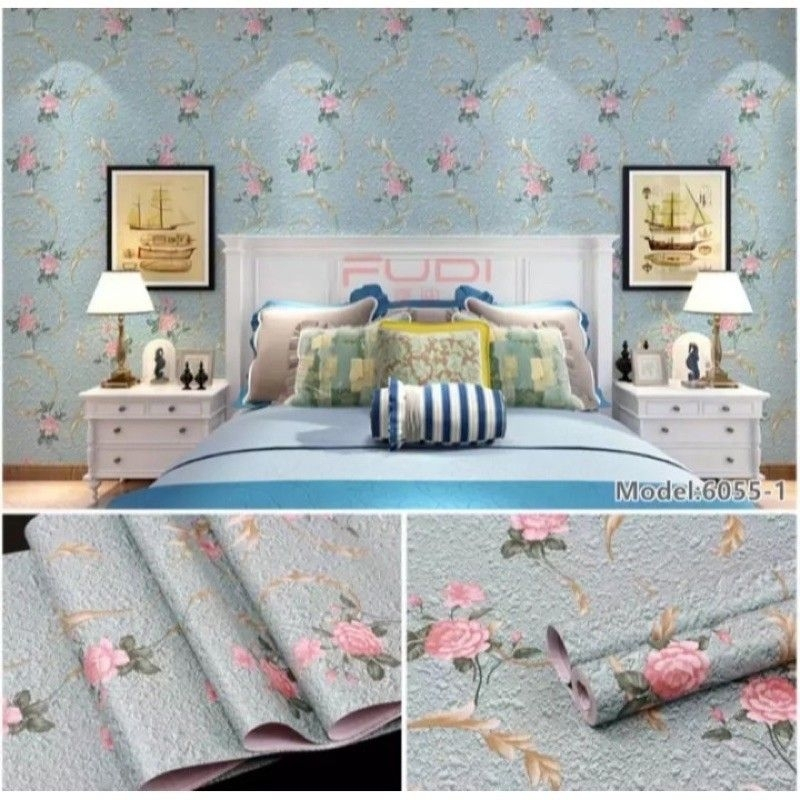 Jual Wallpaper Sticker Dinding Cocok Untuk Ruang Tamu Dan Kamar Bisa ...