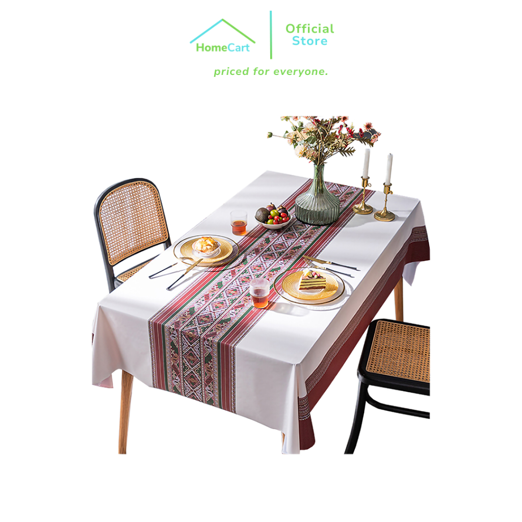Jual Homecart Taplak Meja Makan Premium 140 x 200cm Table Cloth Taplak ...