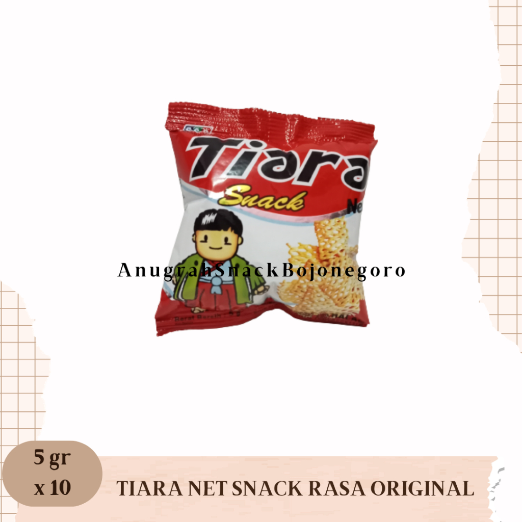 Jual Tiara Net Snack Rasa Original Renceng 5gr x 10 | Shopee Indonesia