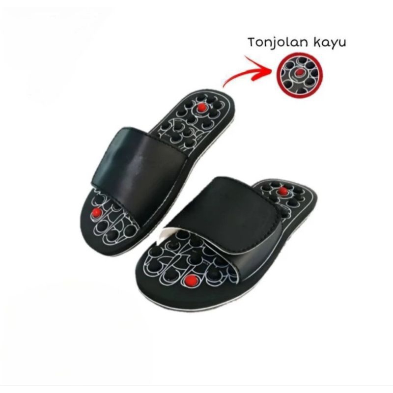 Jual Sandal rematik kayu sandal kesehatan sandal terapi asam urat ...