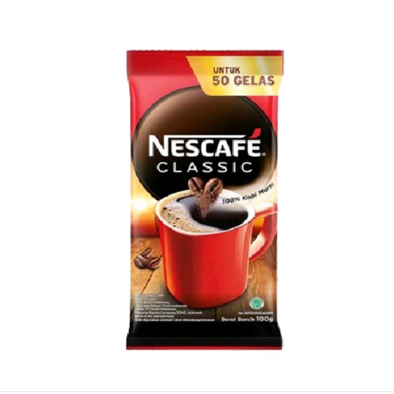 Jual Nescafe Classic Kopi Hitam Kopi Murni 100gr Untuk 50 Gelas ...