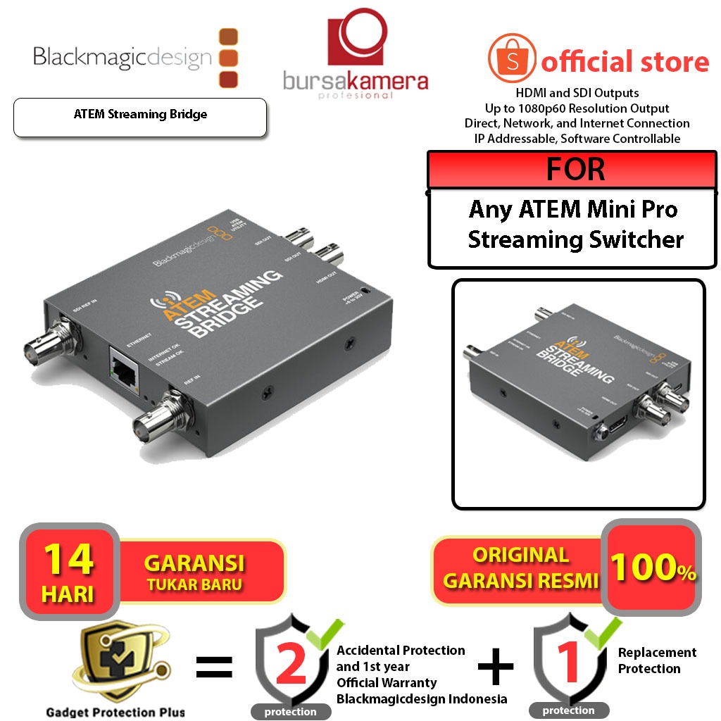 Jual Blackmagic Design ATEM Streaming Bridge for ATEM Mini Pro ...