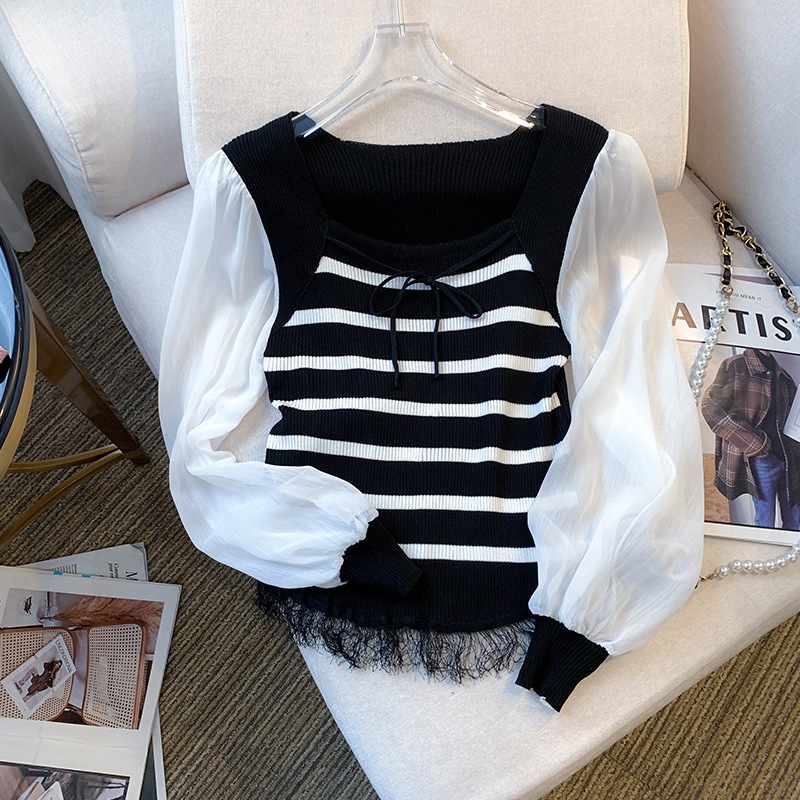 Jual AJW Blouse Wanita Kekinian Korean Style Rajut Lengan Panjang Import Premium ZY XAC | Atasan ...