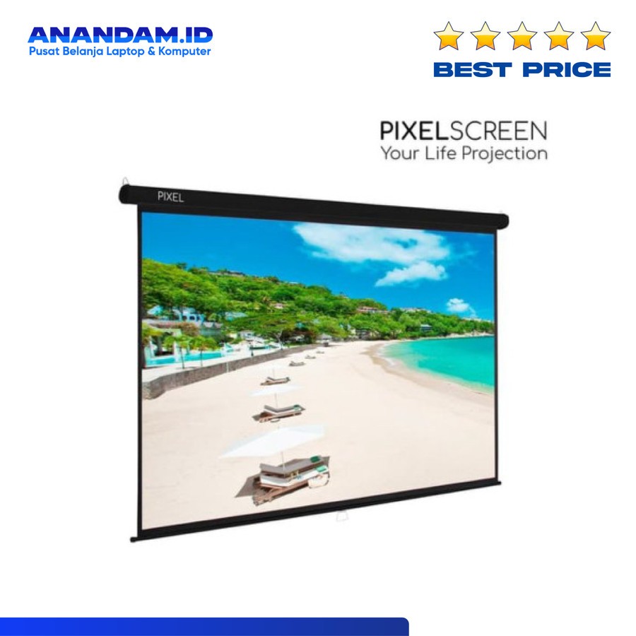 Jual PIXELSCREEN Screen Projector / Layar Proyektor Manual Wall Screen ...