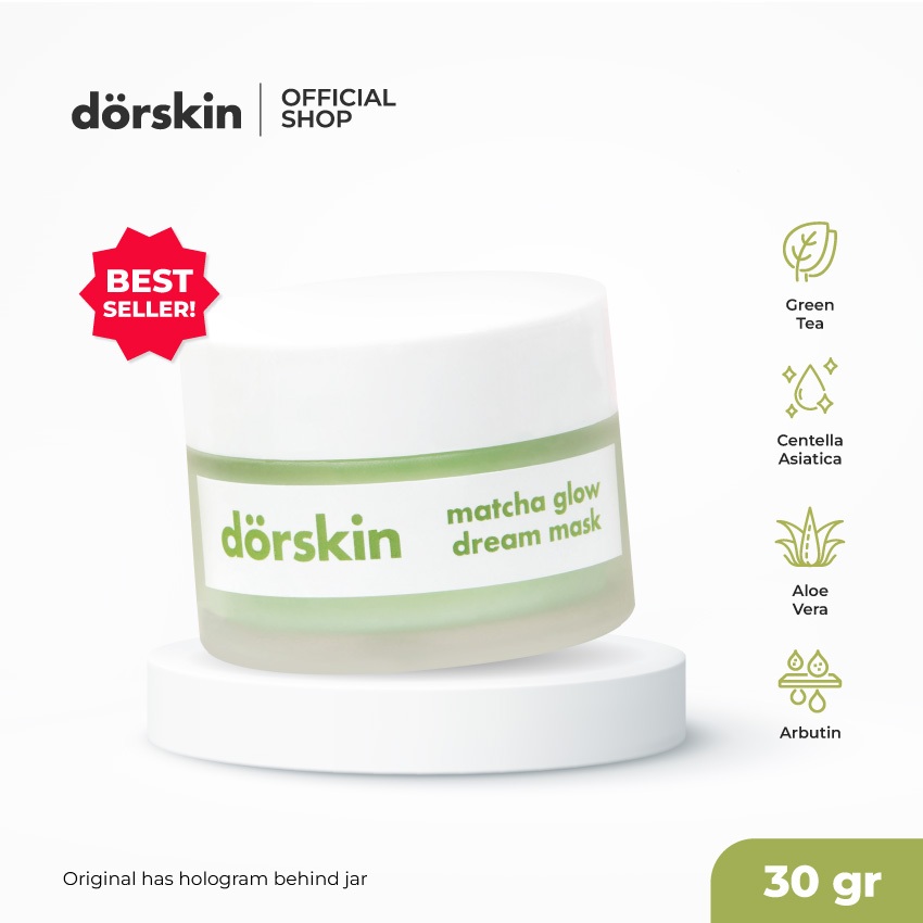Jual Dorskin Matcha Glow Dream Sleeping Mask Acne Brightening ...