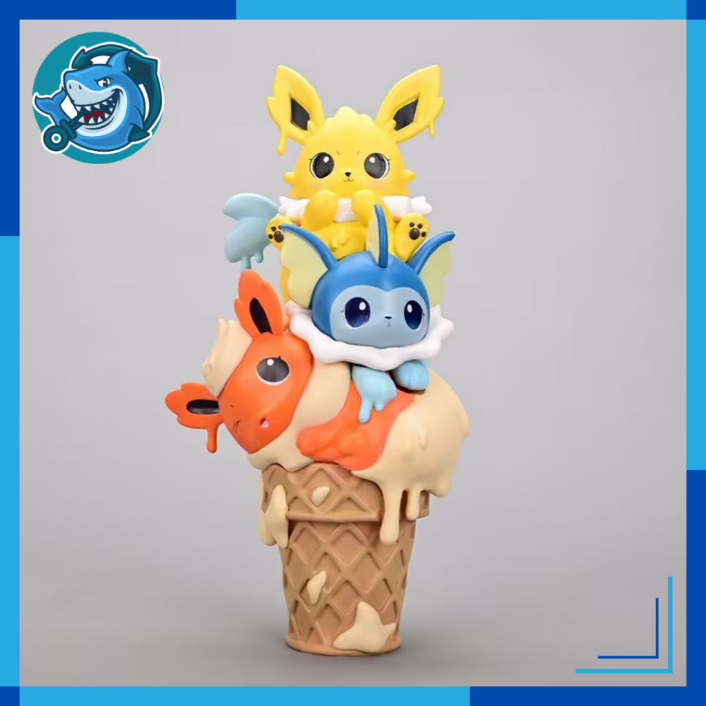 Jual Pokemon Action Figure Deli Melted Ice Cream Pikachu Snorlax Gengar ...