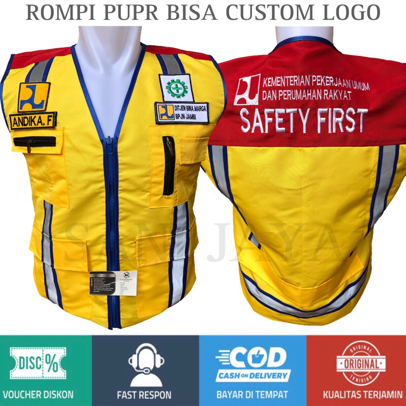 Jual ROMPI PUPR ROMPI PROYEK ROMPI LAPANGAN SAFETY BISA CUSTOM DESIGN ...