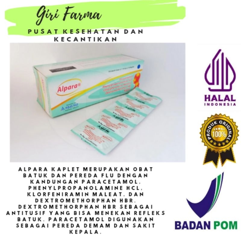 Jual Alpara / Obat Batuk & Pereda Flu / 1 Strip @10 Tablet | Shopee ...