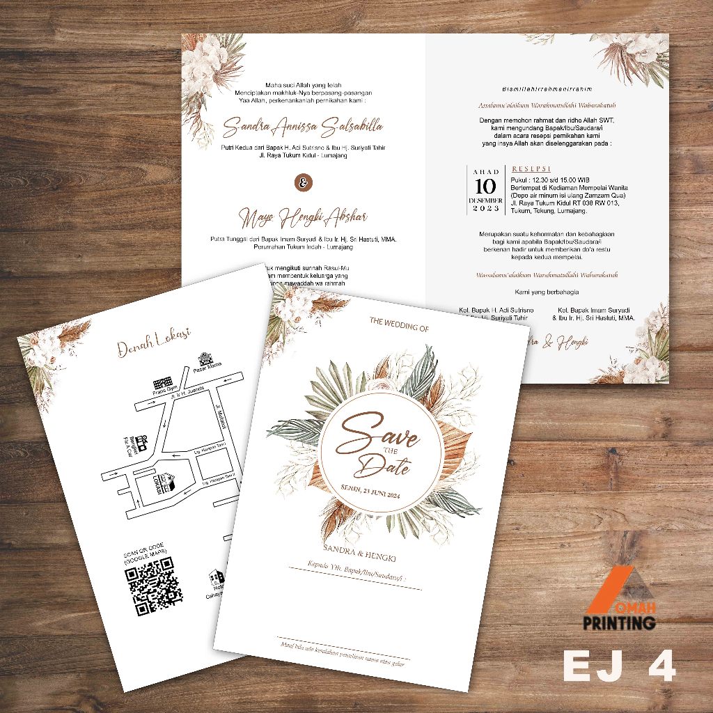 Jual UNDANGAN PERNIKAHAN SIMPLE MEWAH BAHAN JASMINE / BC / UNDANGAN ...