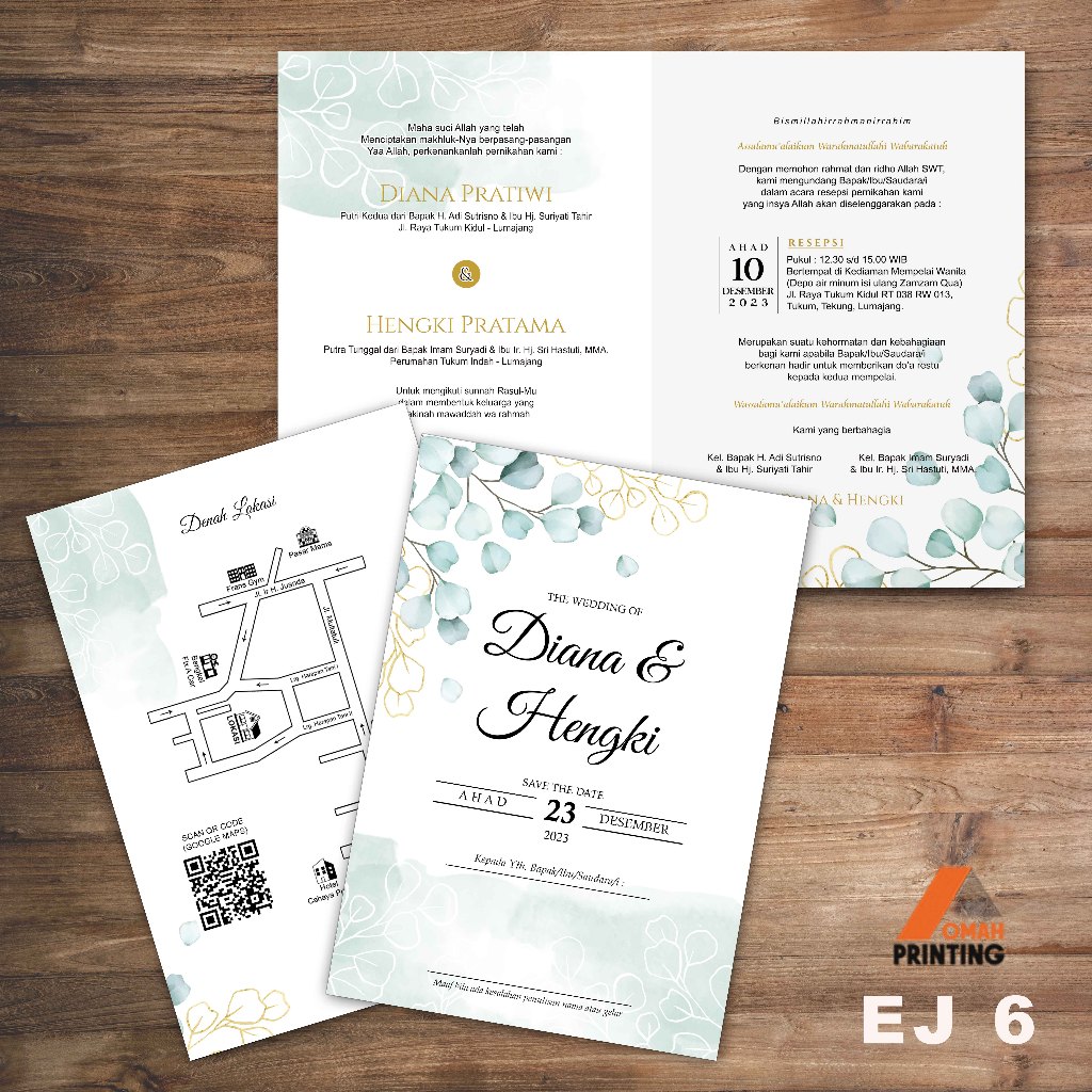 Jual UNDANGAN PERNIKAHAN SIMPLE MEWAH BAHAN JASMINE / BC / UNDANGAN ...