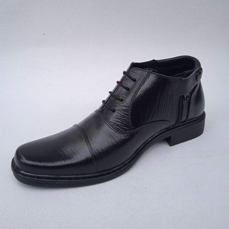 Jual Sepatu PDH Pria Kulit Asli Medali Tni Polri Satpam Security ...