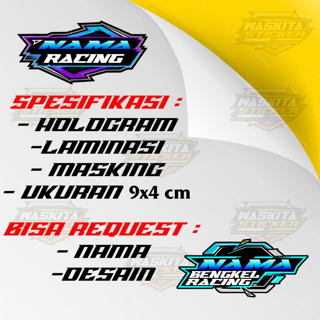 Jual Stiker Racing Custom Hologram | Shopee Indonesia