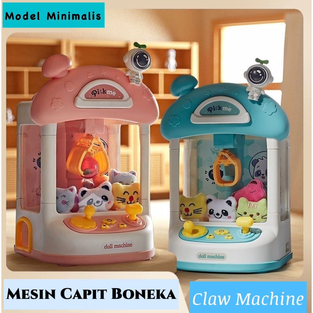 Jual Mesin Capit Boneka Doll Machine Spaceman Mainan Anak Capit Lampu ...