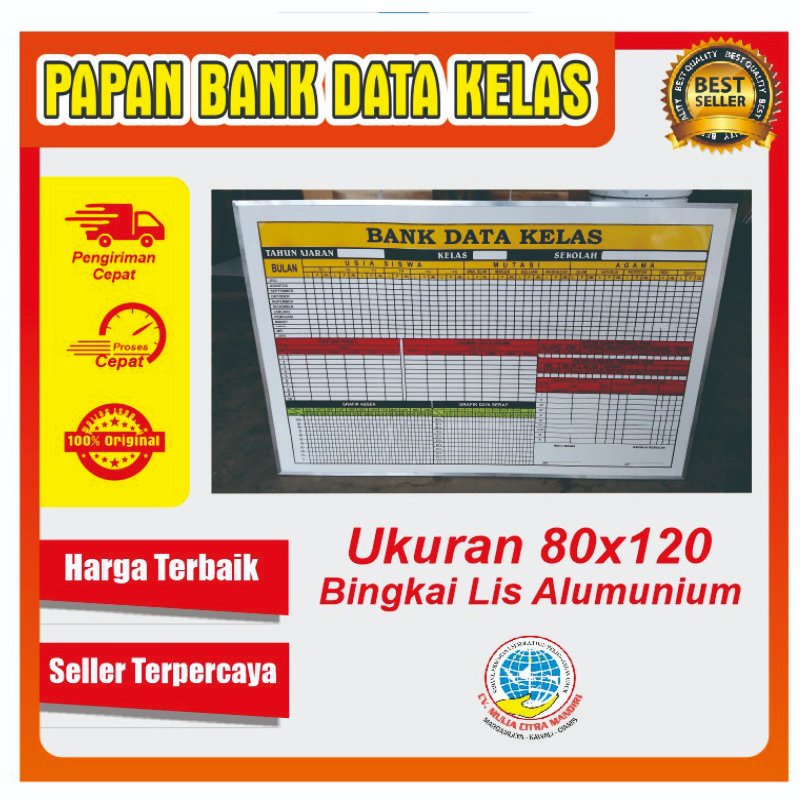 Jual Papan Bank Data Kelas | Bank Data Siswa ukuran 80x120 cm | Shopee ...