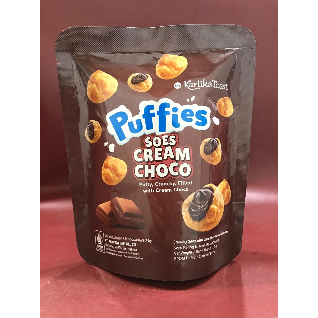 Jual Kartika Toast Soes Coklat Puffies 33g - Soes Filling Kering Rasa ...