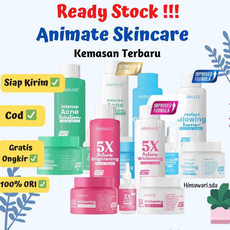 Jual ANIMATE INSTANT WHITENING SERIES 5in1 || PAKET WAJAH ANIMATE ...