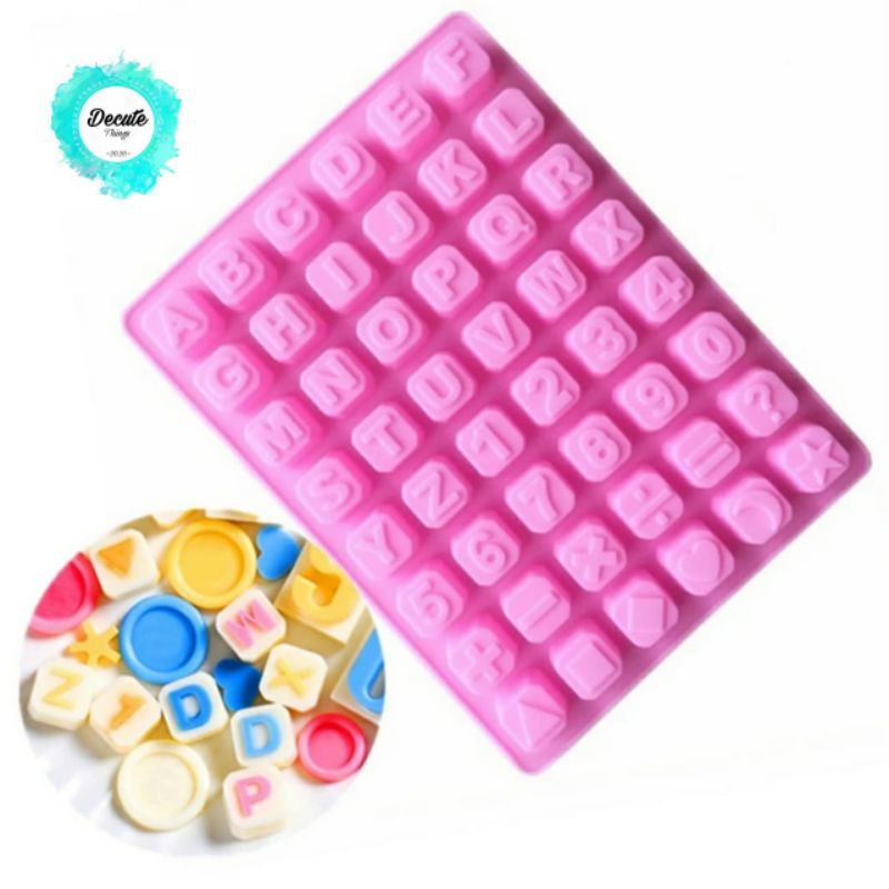 Jual Cetakan Huruf dan Angka/ Cetakan silicone Huruf Abjad dan Angka ...