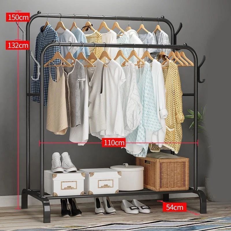 Jual DOUBLE STAND HANGER 2 TINGKAT (HITAM/PUTIH) | Shopee Indonesia