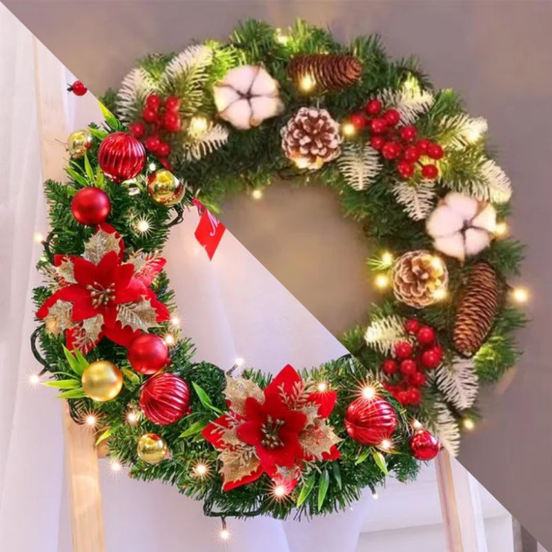 Jual Krans Natal 40cm Gantungan Hiasan Pintu Natal Pernak Pernik Pohon ...