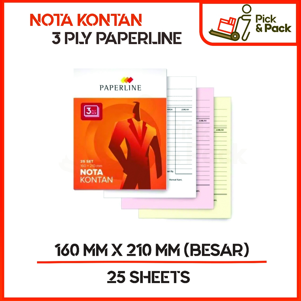 Jual Nota Kontan 3 ply NCR UKURAN BESAR (160mm*210mm) merk Excelindo ...
