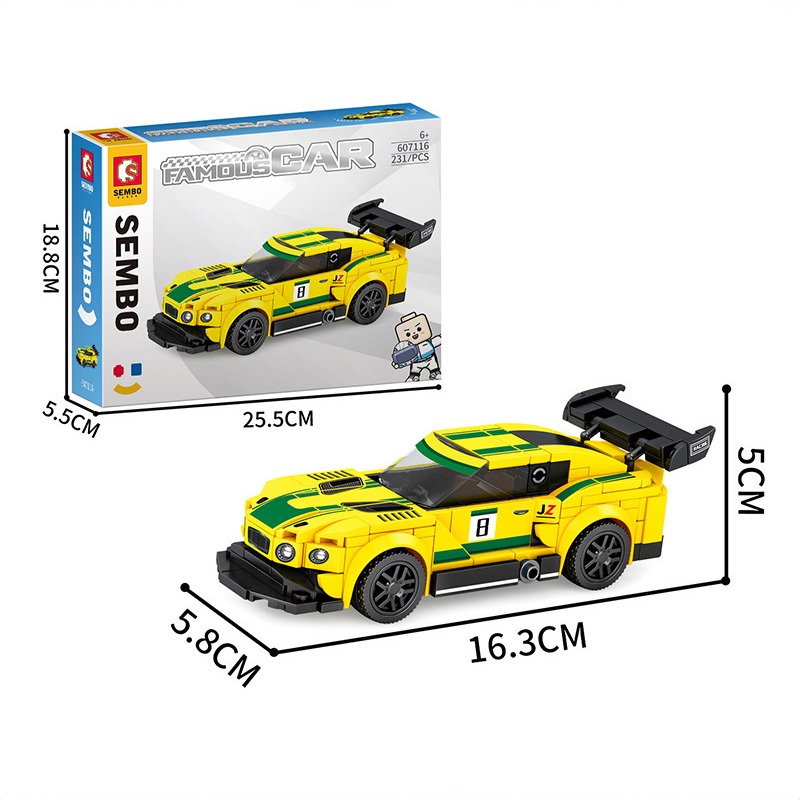 Jual VANSJAVA - SEMBO RACING CAR / Block brick balok susun puzzle rakit ...