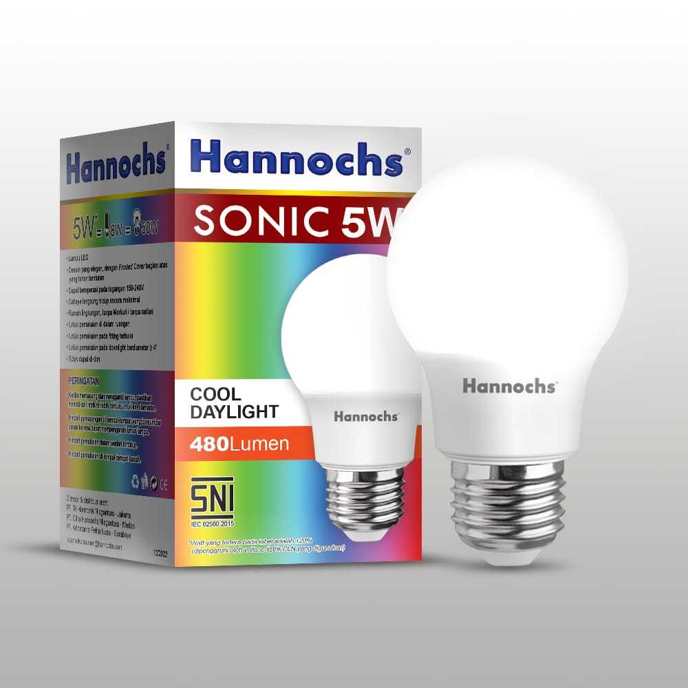 Jual Lampu Led Hannochs SONIC 5 Watt Putih 5W 5 W Super Murah | Shopee ...
