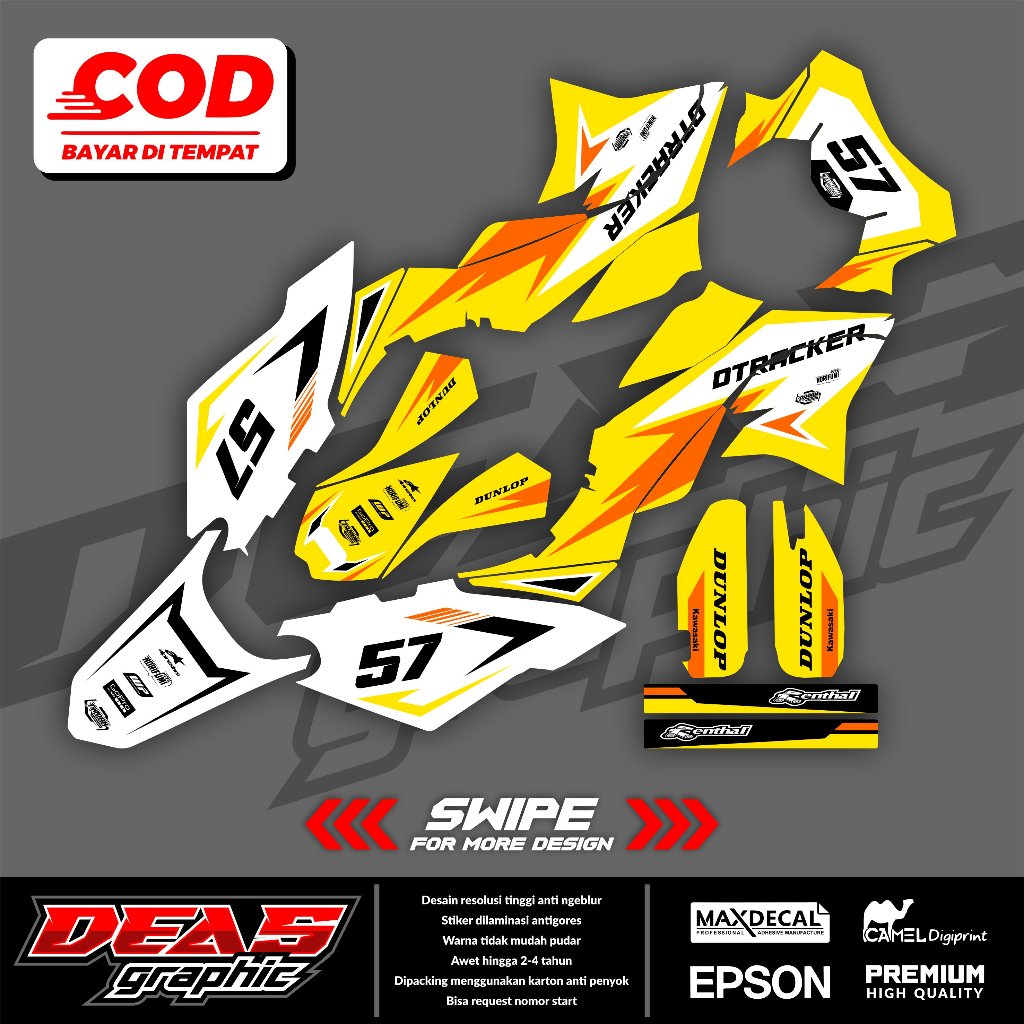 Jual Decal Kawasaki Dtracker grafis 012 - STIKER DECAL - FULLBODY ...