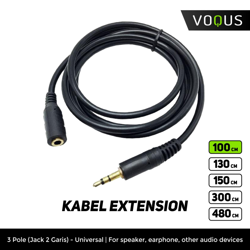 Jual Kabel Extension Audio Stereo Sambungan Earphone Headset Speaker ...