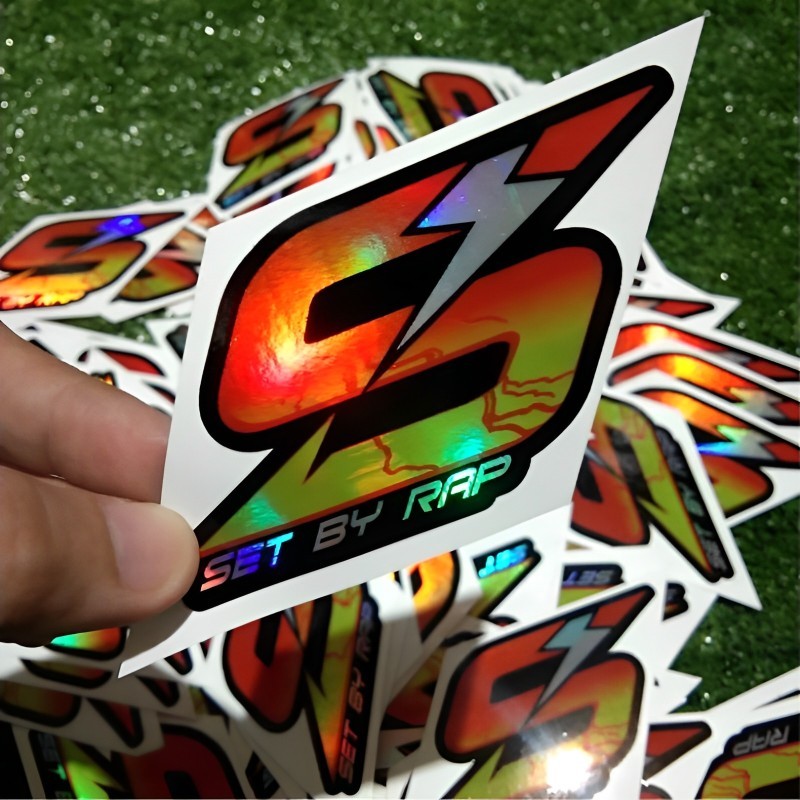 Jual Sticker logo komunitas Stiker print cut Set By Rap hologram ...