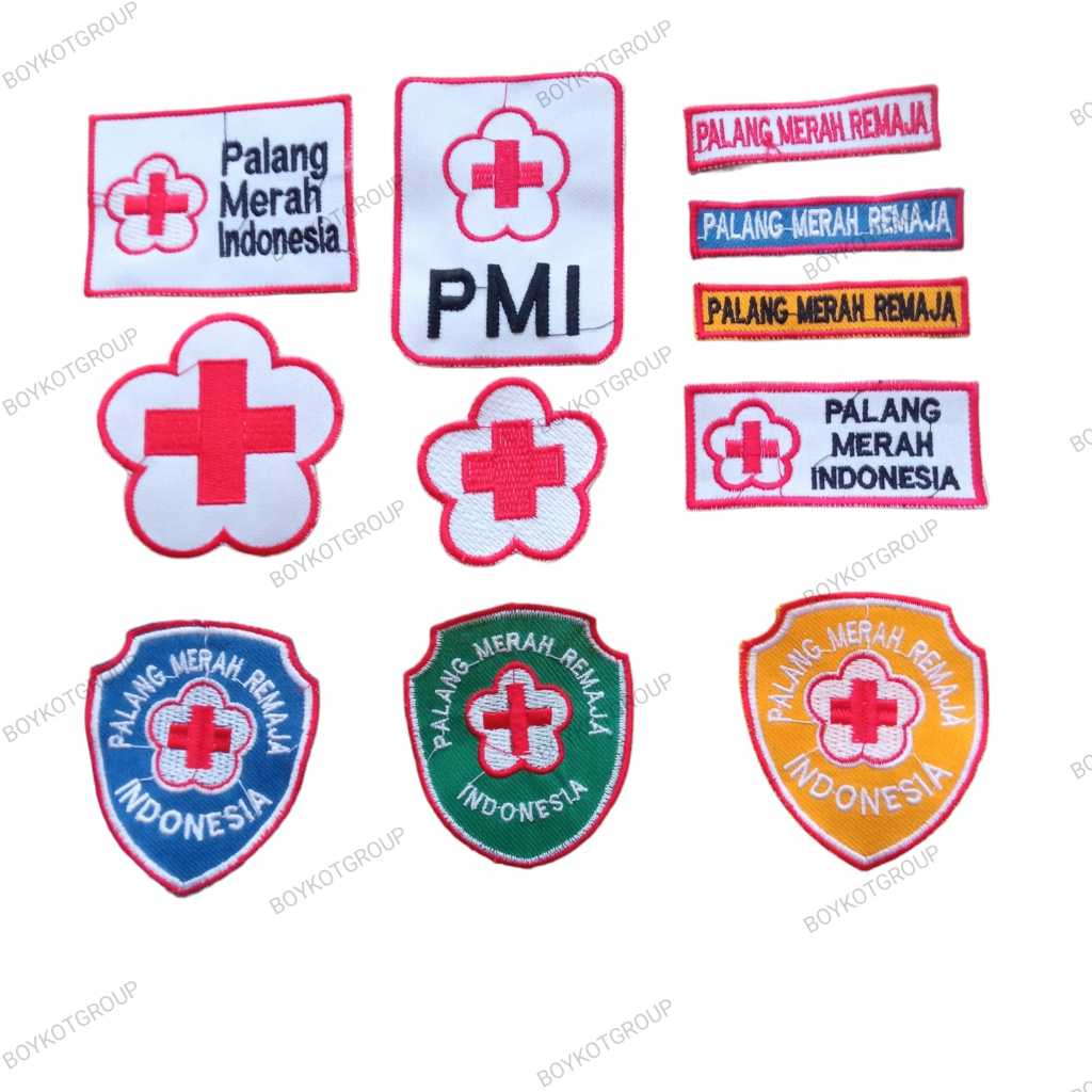 Jual bagde logo pmi /pmr bordir atribut logo pmi / pmr atribut pmr ...