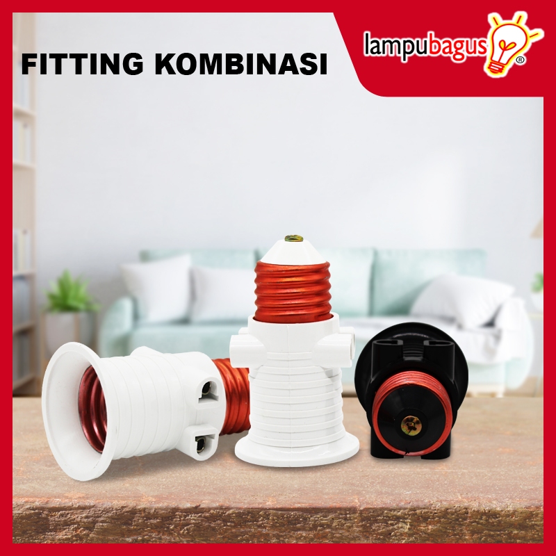 Jual Fitting Kombinasi / Fitting Lampu Kombinasi E27 / Fitting Lampu ...